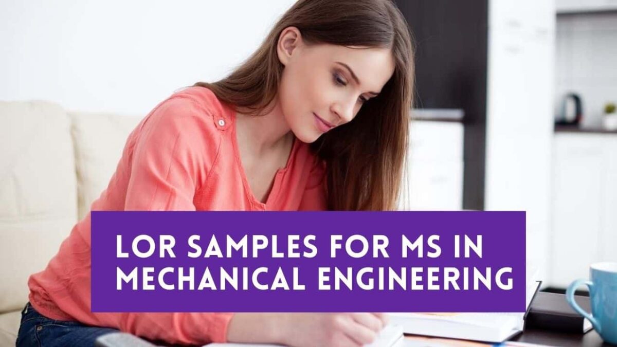 Writing a Stellar LOR for MS in Mechanical Engineering